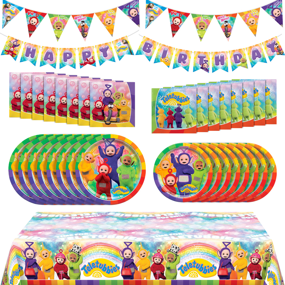 Teletubbies Party Decorations Complete Set for 24 Guests – Treasures Gifted
