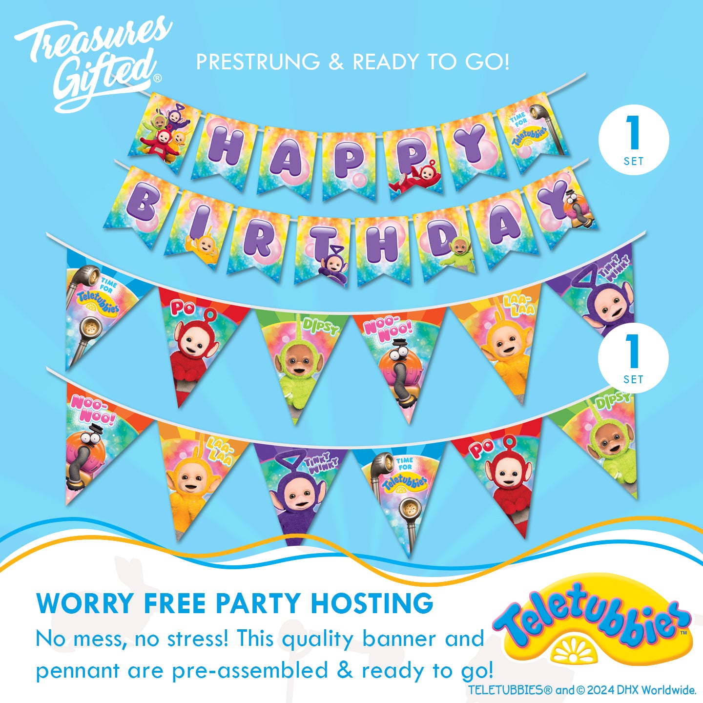Teletubbies Party Decorations Complete Set for 16 Guests – Treasures Gifted