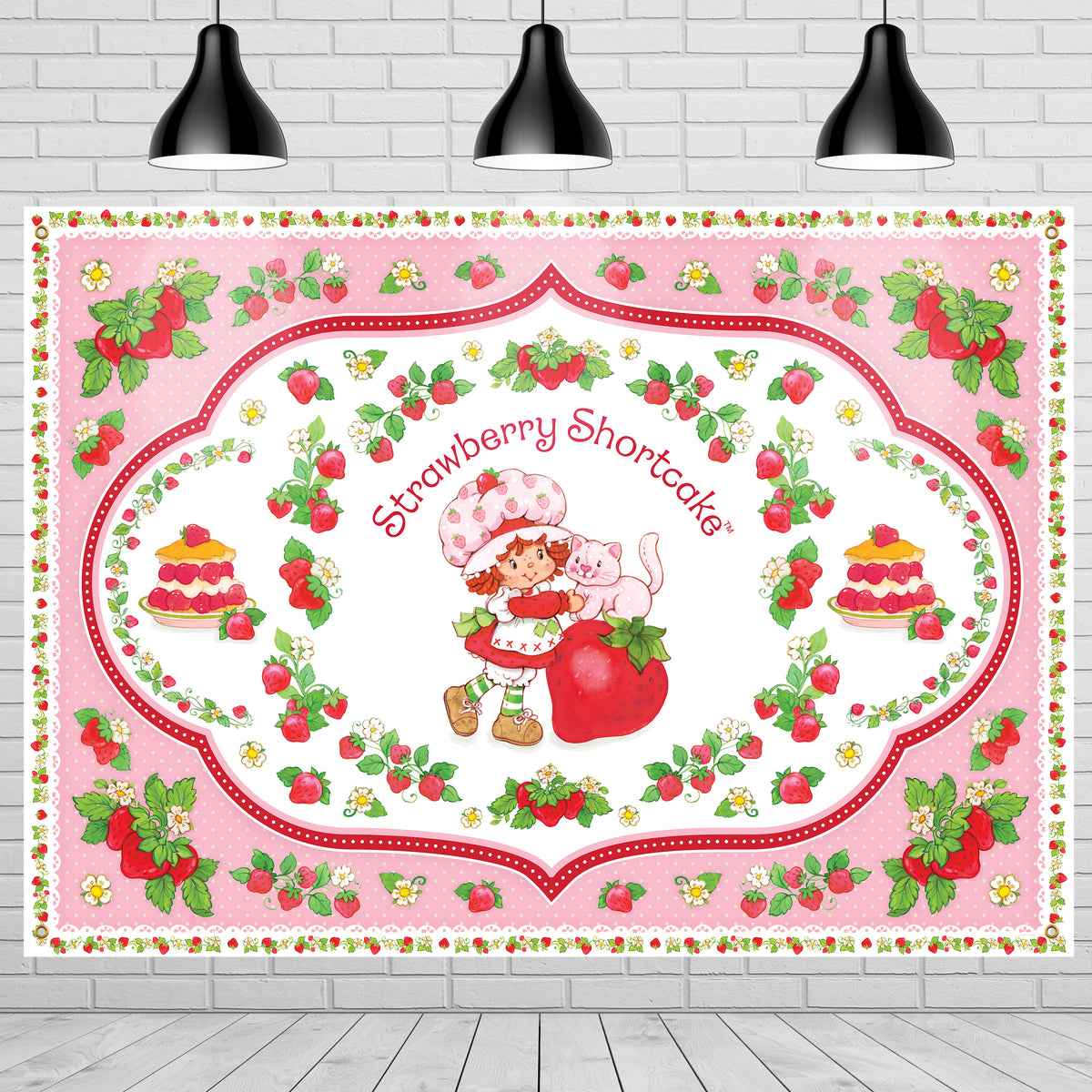Strawberry Shortcake Backdrop - Strawberry Shortcake Birthday Supplies ...
