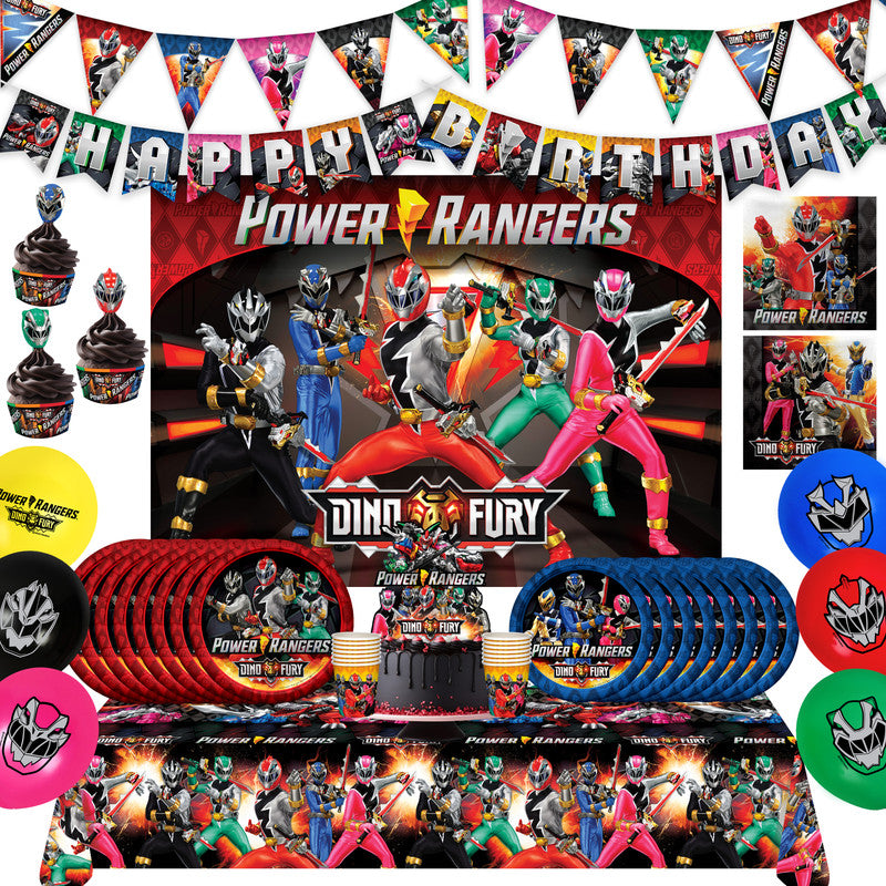 Power Rangers Party Supplies Ultimate Set for 16 Guests – Treasures Gifted
