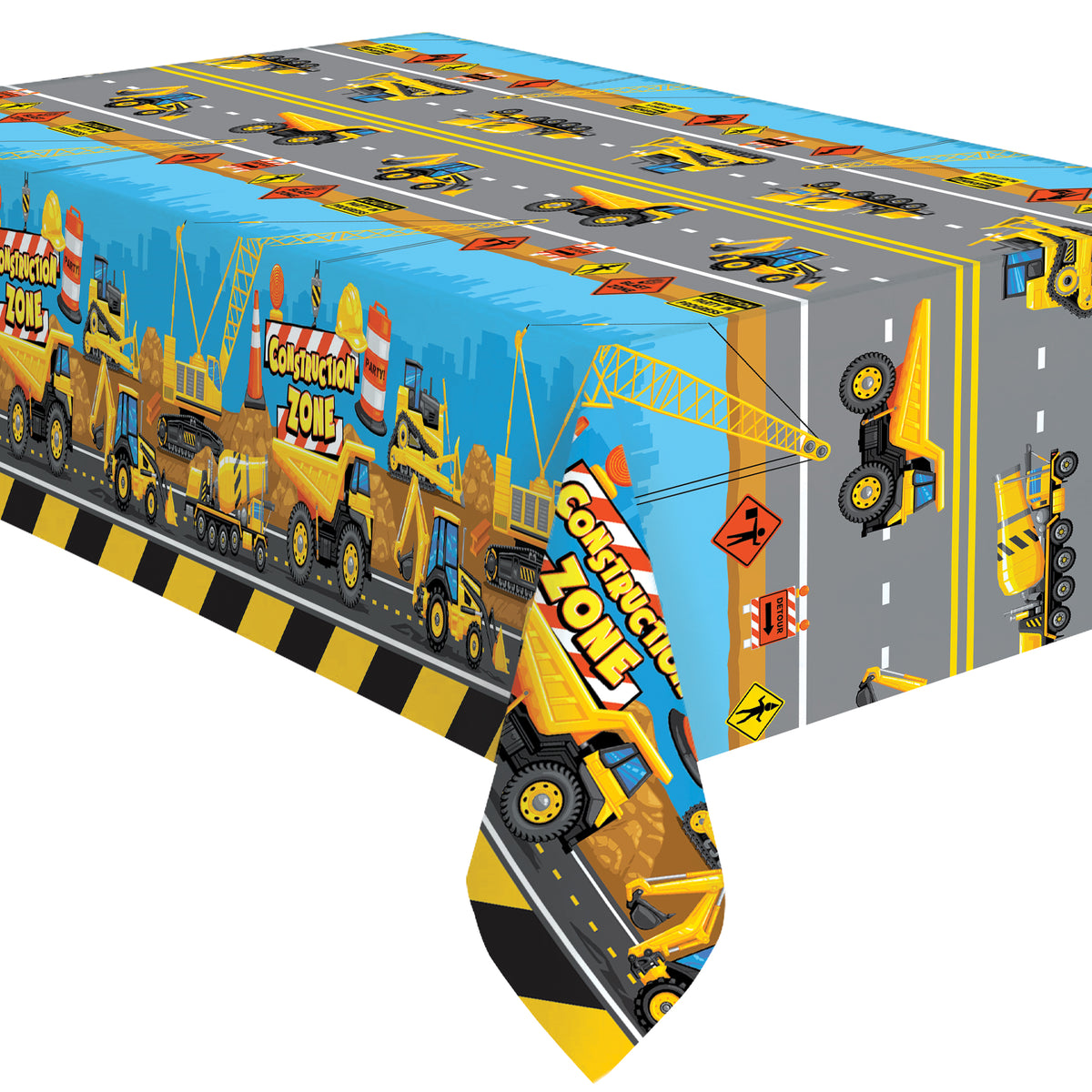 Construction Party Tablecloth - Construction Party Supplies – Treasures ...
